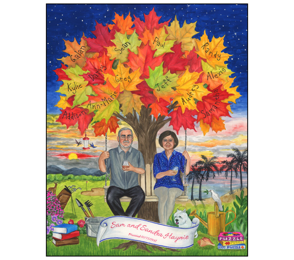 just-the-couple-family-tree – Hand-Painted Family Tree Art